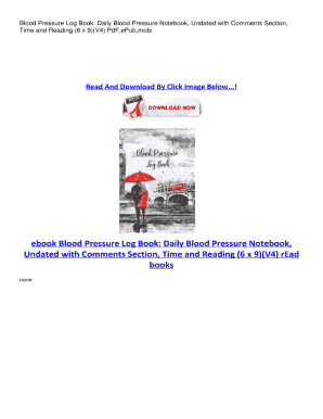 Fillable Online Blood Pressure Log Book: Daily Blood Pressure Notebook ...