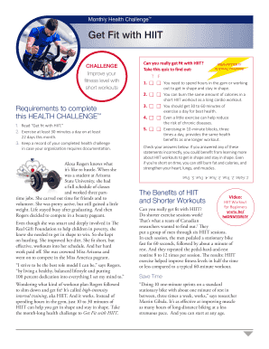 Fillable Online Get Fit with HIIT Fax Email Print - pdfFiller