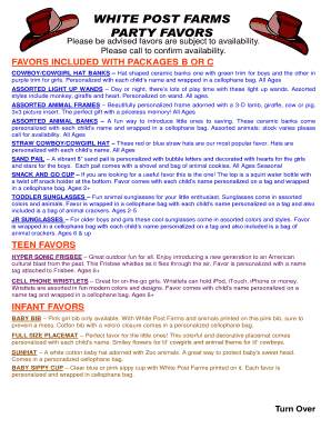 Fillable Online WHITE POST FARMS Fax Email Print - pdfFiller