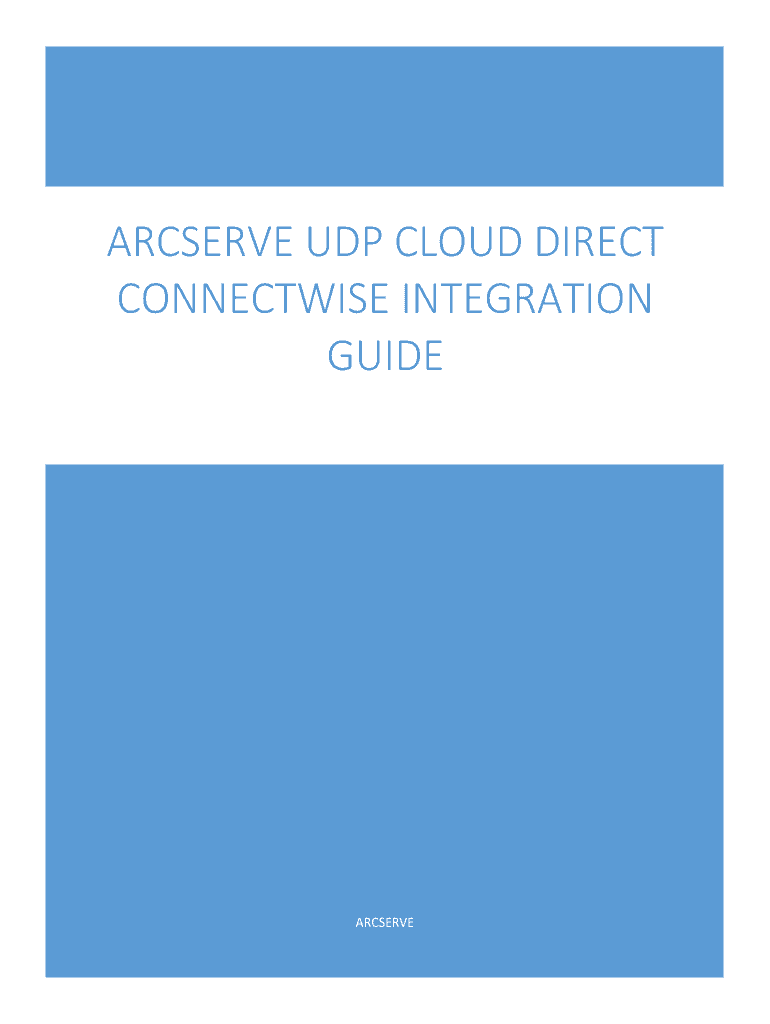 Fillable Online ARCSERVE UDP CLOUD DIRECT Fax Email Print - pdfFiller