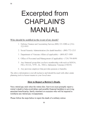 Fillable Online CHAPLAIN'S Fax Email Print - pdfFiller