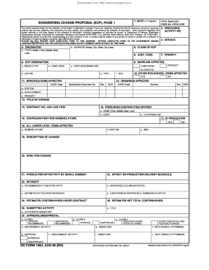 Fillable Online ENGINEERING CHANGE PROPOSAL (ECP), PAGE 1 Fax Email ...