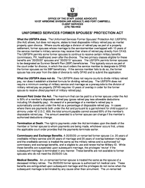 Fillable Online What the USFSPA does Fax Email Print - pdfFiller