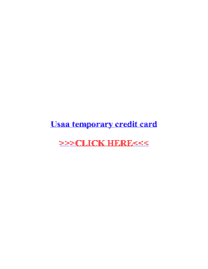 Fillable Online Usaa temporary credit card Fax Email Print - pdfFiller