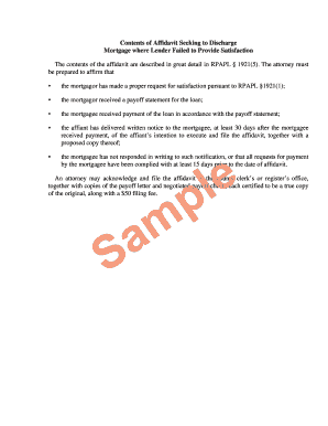 Fillable Online Contents of Affidavit Seeking to Discharge Fax Email ...