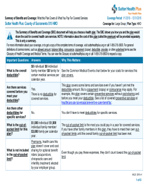 Fillable Online Sutter Health Plus: County of Sacramento $15 HMO Fax ...