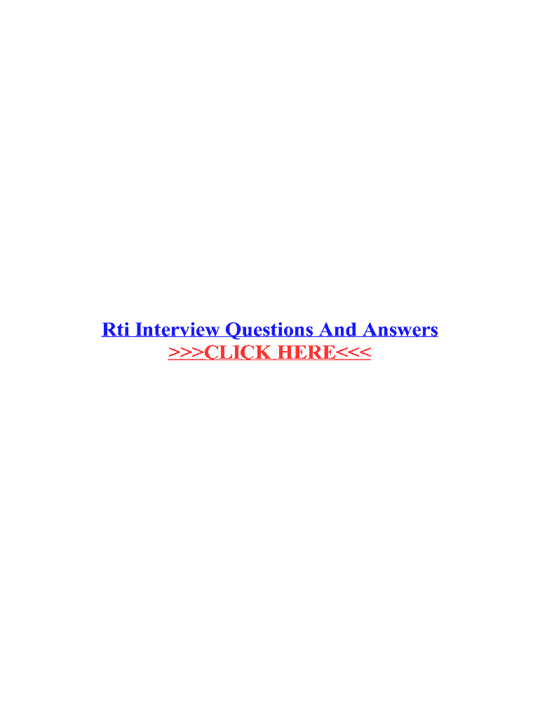 Fillable Online Rti Interview Questions And Answers Fax Email Print ...
