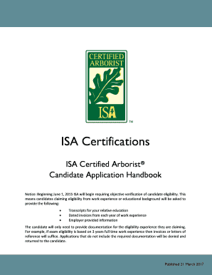 Fillable Online ISA Certified Arborist Fax Email Print - pdfFiller