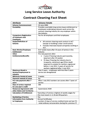 Fillable Online Contract Cleaning Fact Sheet Fax Email Print - pdfFiller