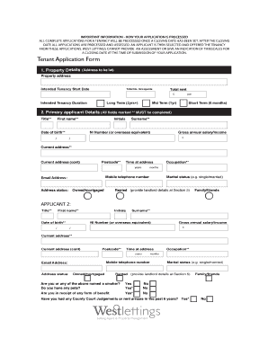 Fillable Online Tenant Update Information Form Fax Email Print - pdfFiller