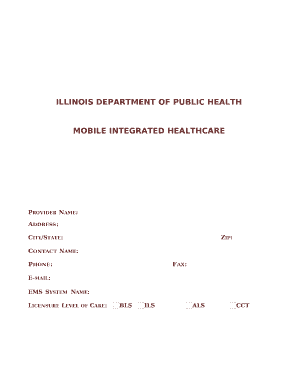 MOBILE INTEGRATED HEALTHCARE Doc Template | pdfFiller