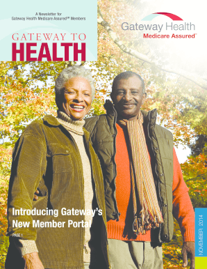 Fillable Online Gateway Health Medicare Assured SM Members Fax Email ...