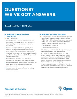 Fillable Online Cigna Dental Care DHMO plan Fax Email Print - pdfFiller