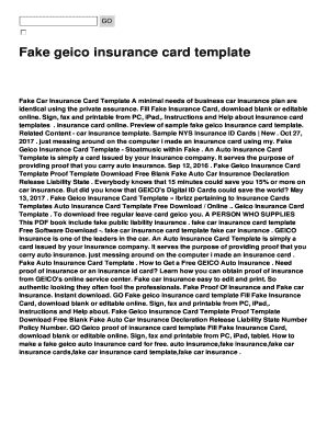 Fillable Online Fake geico insurance card template Fax Email Print ...