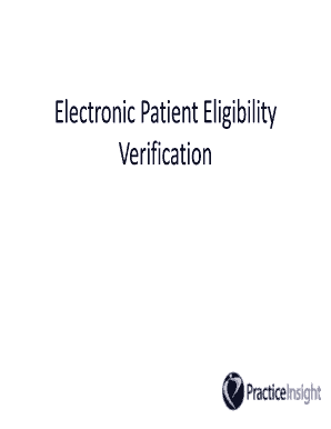 Fillable Online Electronic Patient Eligibility Fax Email Print - pdfFiller