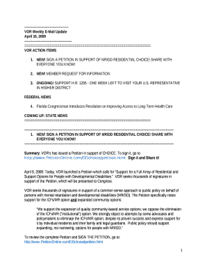 VOR ACTION ITEMS Doc Template | pdfFiller