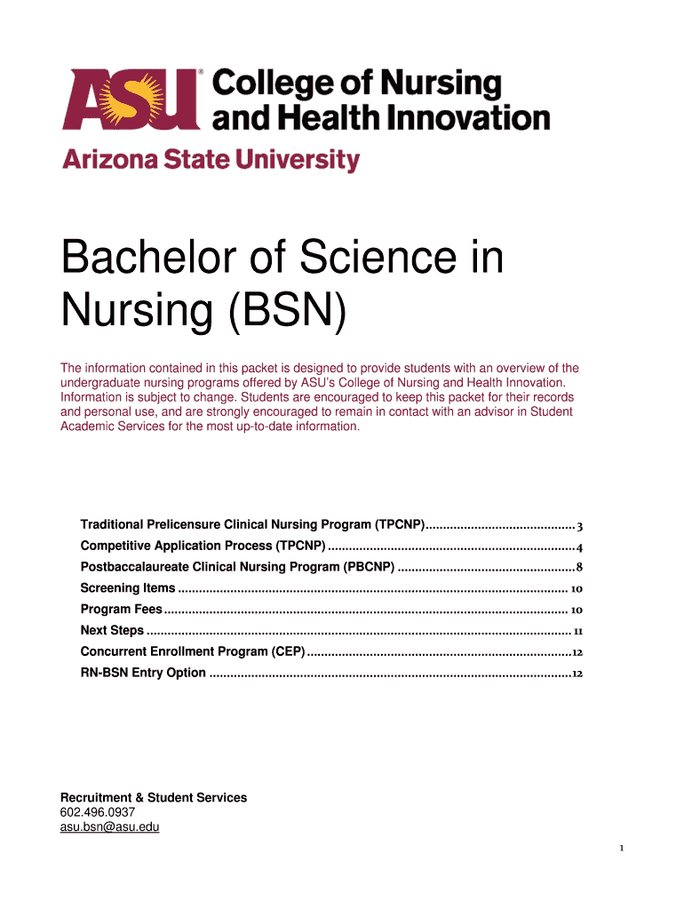 Fillable Online Nursing (BSN) Fax Email Print - pdfFiller