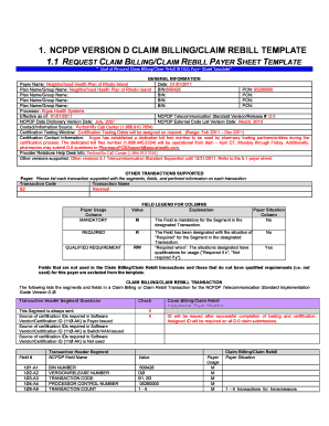 Fillable Online 1 REQUEST CLAIM BILLING/CLAIM REBILL PAYER SHEET ...