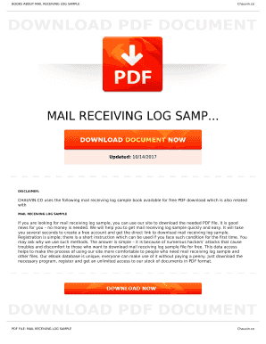 Fillable Online BOOKS ABOUT MAIL RECEIVING LOG SAMPLE Fax Email Print ...