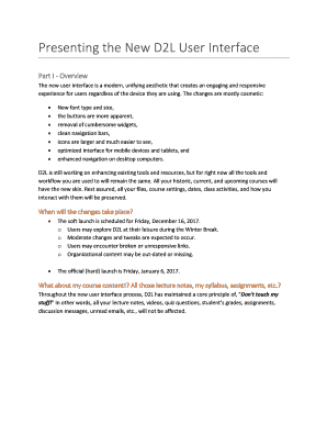 Fillable Online Presenting the New D2L User Interface Fax Email Print ...