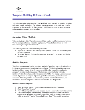 Fillable Online Template Building Reference Guide Fax Email Print ...
