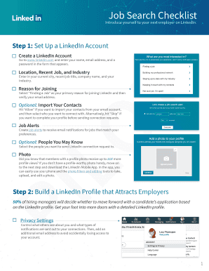 Fillable Online Step 1: Set Up a LinkedIn Account Fax Email Print ...