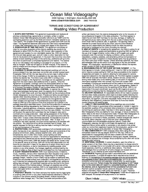 Fillable Online Ocean Mist Videography Fax Email Print - pdfFiller