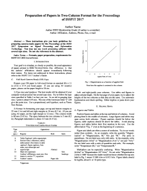 Fillable Online Preparation of Papers in Two-Column Format for the ...