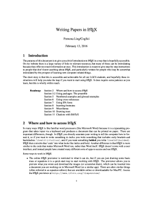 Fillable Online Writing Papers in LATEX Fax Email Print - pdfFiller