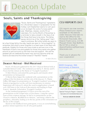 Fillable Online Deacon Update Fax Email Print - pdfFiller