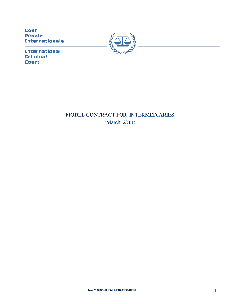 Fillable Online MODEL CONTRACT FOR INTERMEDIARIES Fax Email Print ...