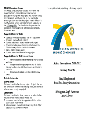 The Rotary Zone Coordinator provides ination and support to Rotary ...