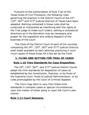 Pursuant to the authorization of Rule 3 (a) of the Texas Rules of Civil ...