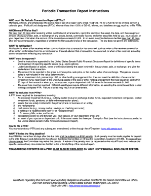 Fillable Online Periodic Transaction Report Instructions Fax Email ...