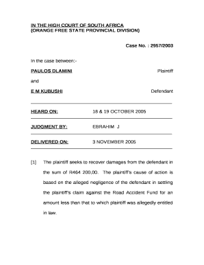 high court judge Doc Template | pdfFiller