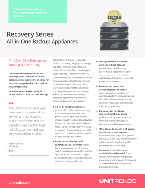 Fillable Online Unitrends Recovery Series Fax Email Print - pdfFiller