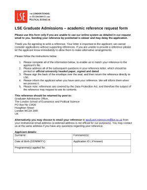 lse recommendation letter sample Doc Template | pdfFiller
