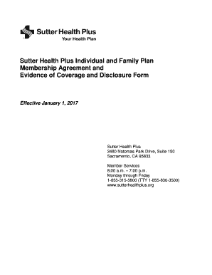 Fillable Online About Sutter Health Plus Individual and Family Plan Fax ...