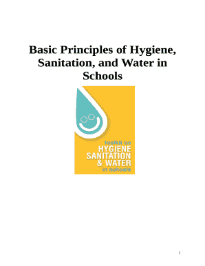 Basic Principles of Hygiene, Sanitation, and Water in Schools Doc ...
