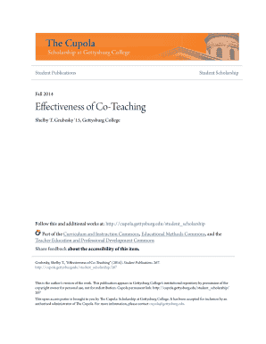 Fillable Online Effectiveness of Co-Teaching Fax Email Print - pdfFiller