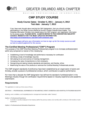 CMP STUDY COURSE Doc Template | pdfFiller