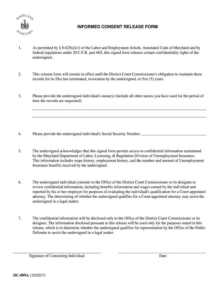 Fillable Online INFORMED CONSENT RELEASE FORM Fax Email Print - pdfFiller