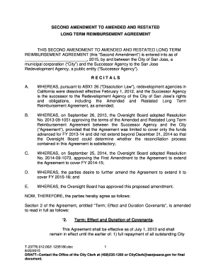 Fillable Online LONG TERM REIMBURSEMENT AGREEMENT Fax Email Print ...