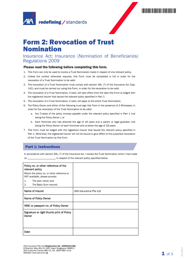 Fillable Online Form 2: Revocation of Trust Fax Email Print - pdfFiller
