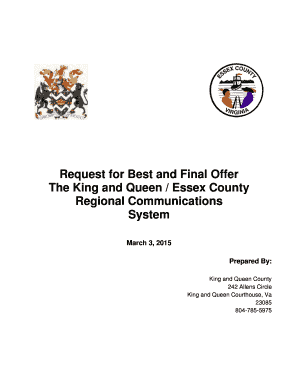 Fillable Online Request for Best and Final Offer Fax Email Print ...