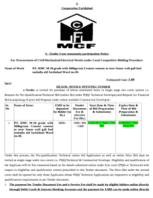 Name of WorkP/L RMC M-20 grade with 360kg/cum Cemnet content at near ...