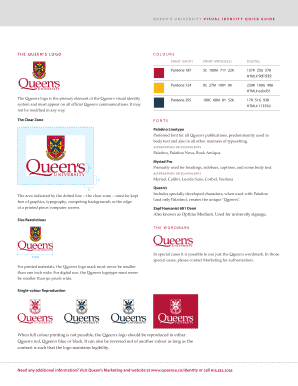 Fillable Online QUEENS UNIVERSITY VISUAL IDENTITY QUICK GUIDE Fax Email ...