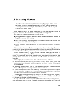 Fillable Online 14 Matching Markets Fax Email Print - pdfFiller