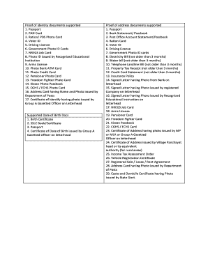 Fillable Online Proof of identity documents supported Fax Email Print - pdfFiller