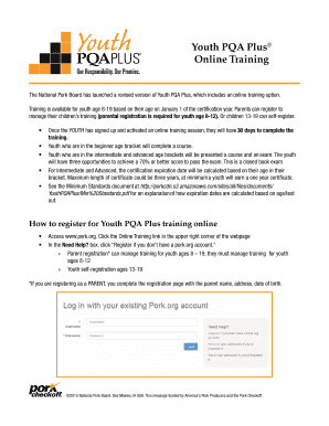 Fillable Online Youth PQA Plus Fax Email Print - pdfFiller